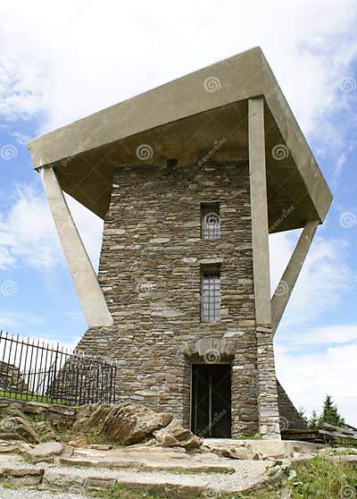 Mount Mitchell Tower stock image. Image of park, blue - 1096603