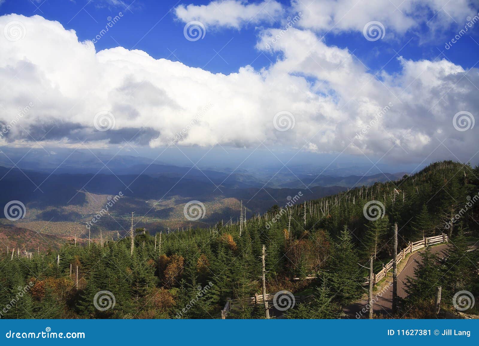 Mount Mitchell View stock image. Image of october, color - 11627381