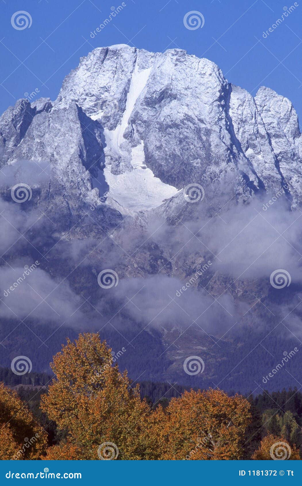 Mount Moran stock photo. Image of colourful, colorful - 1181372