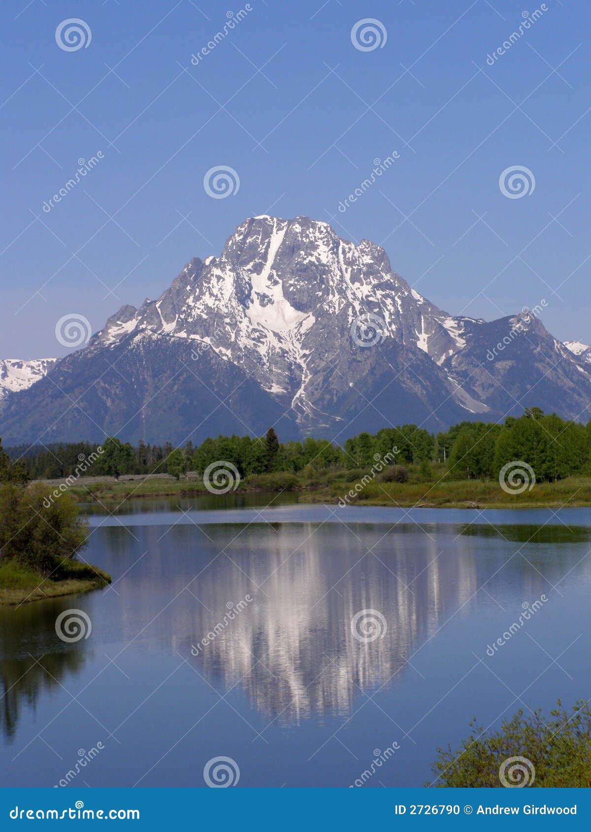 Mount Moran stock photo. Image of jacksons, water, park - 2726790