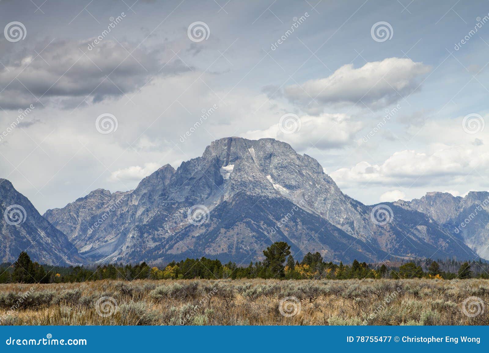 Mount Moran stock image. Image of grand, scenic, moran - 78755477