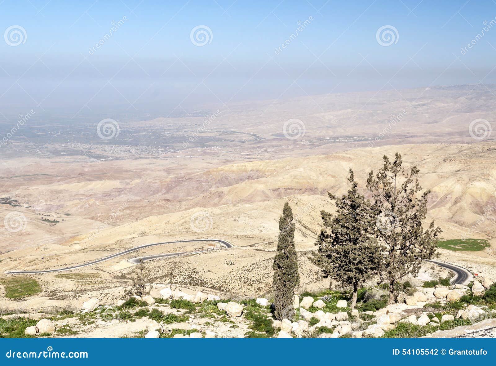 Mount Nebo in Jordan stock photo. Image of mountain, landscape - 54105542