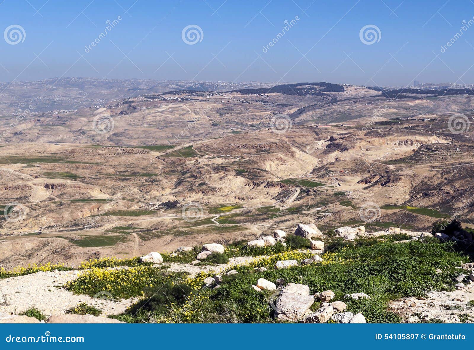 Mount Nebo in Jordan stock image. Image of aqueous, middle - 54105897