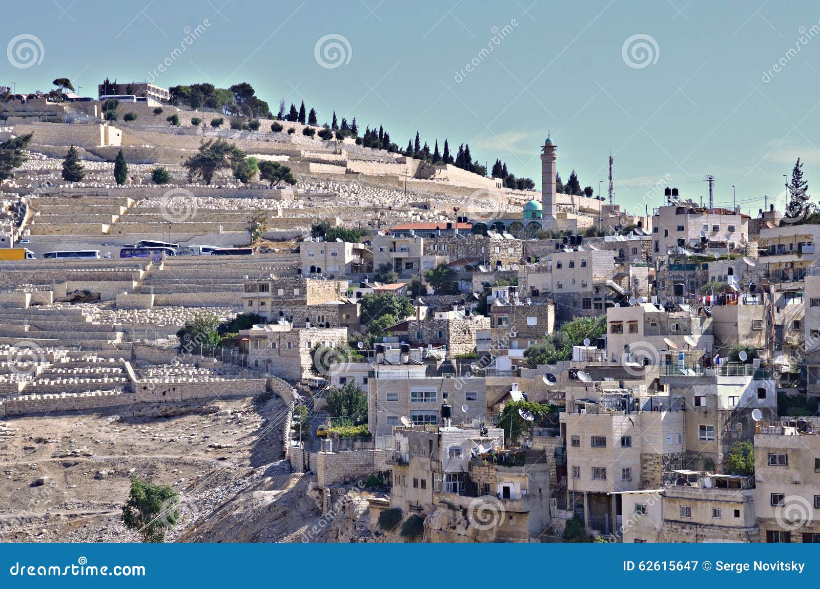 Mount of Olives and Silwan Village Stock Image - Image of jerusalem ...