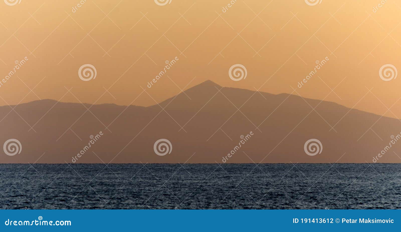 Mount Olympus in Sunset in Distance Stock Photo - Image of greece ...