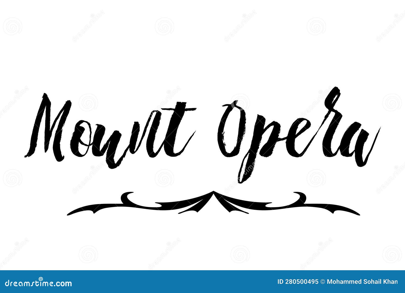 Mount Opera Elegant Grunge Typography Lettering Text Quote Vector ...