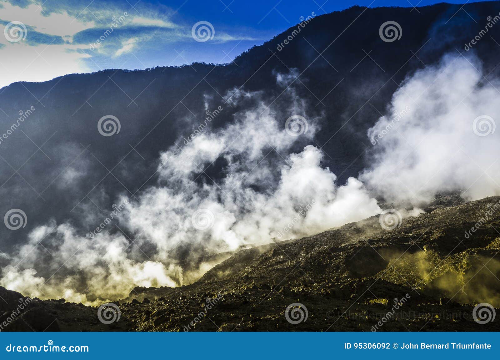 Mount Papandayan stock photo. Image of fields, making - 95306092