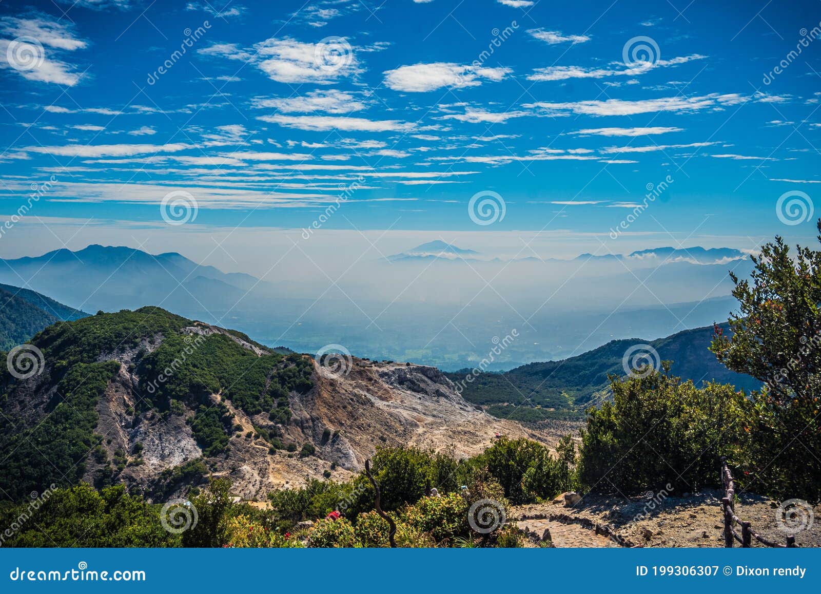 Mount Papandayan is a Volcanic Mountain Stock Image - Image of mountain ...