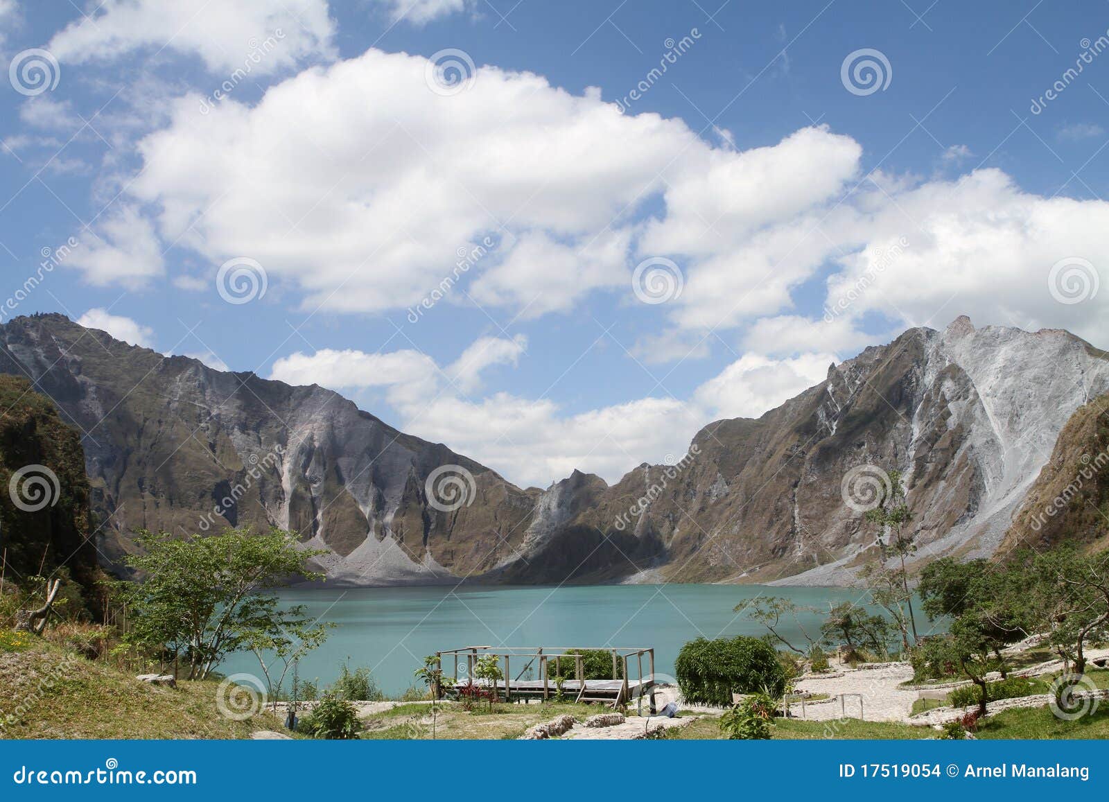 Mount Pinatubo Crater stock photo. Image of clouds, blue - 17519054