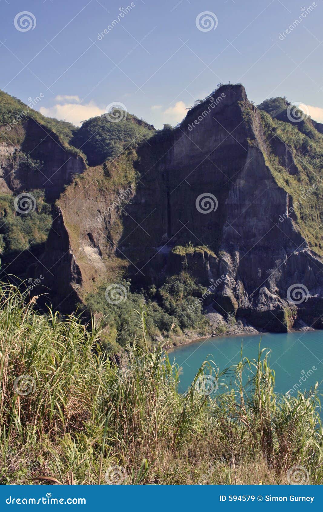 Mount Pinatubo Volcano Crater Lake Philippines Stock Image - Image of ...