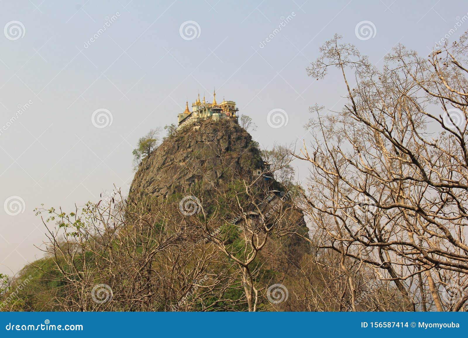 Mount Popa stock photo. Image of popa, mount, myanmar - 156587414