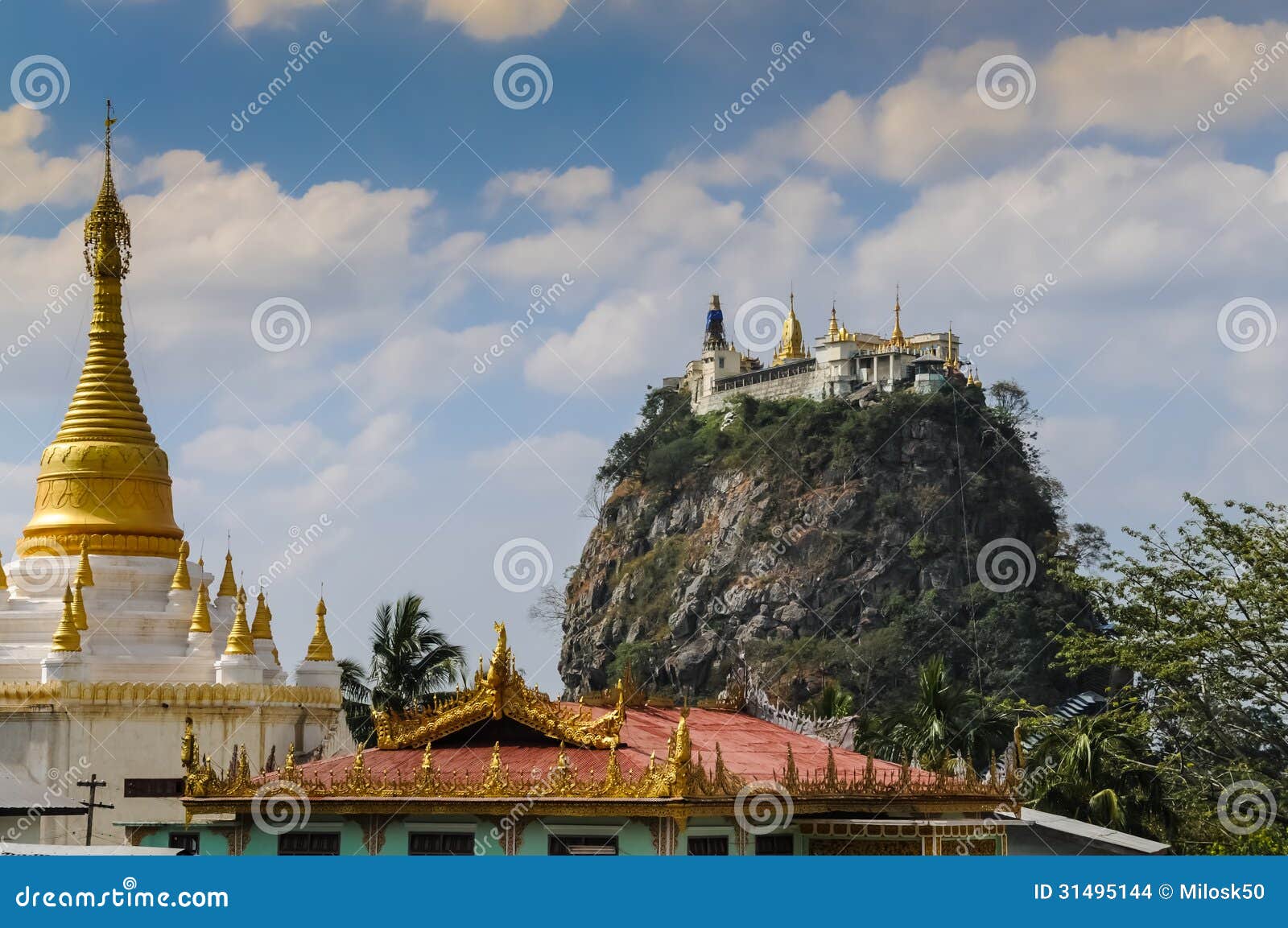 Mount Popa stock photo. Image of volcano, myanmar, popa - 31495144