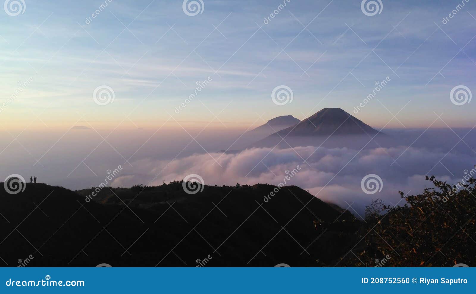 Mount Prau stock photo. Image of mount, mountain, sunrise - 208752560