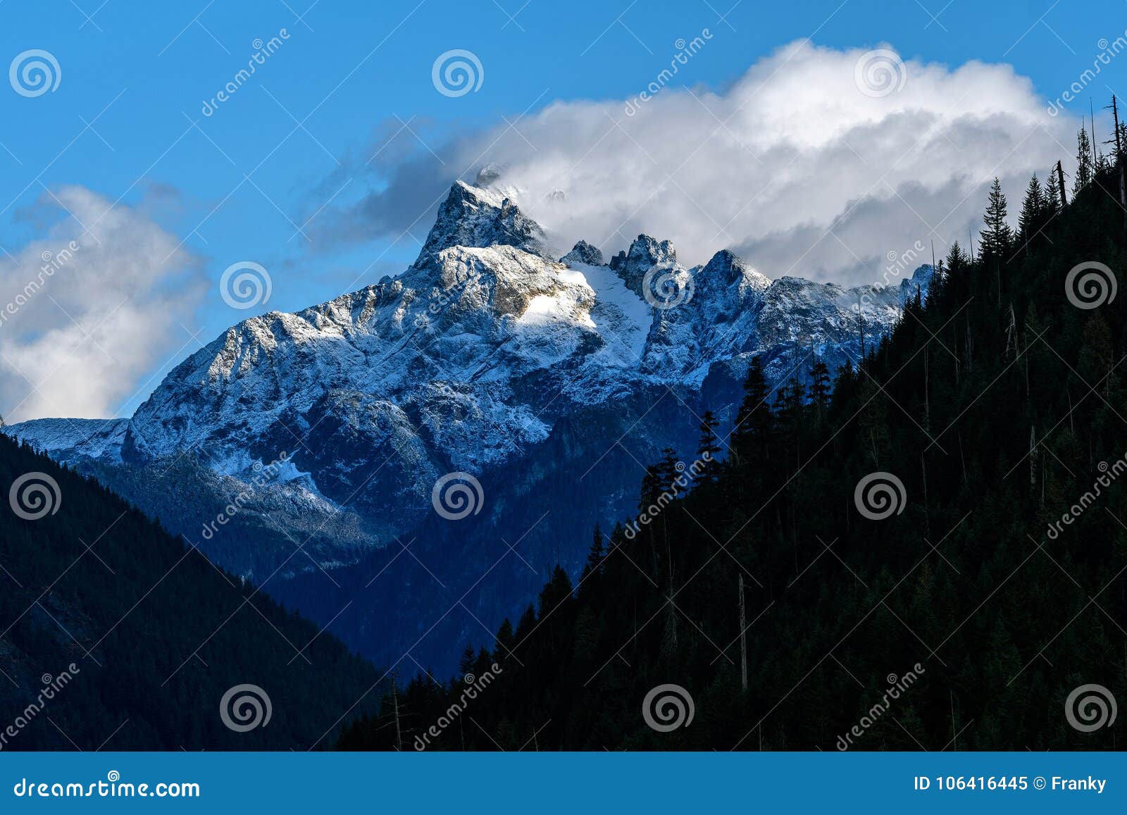 Mount Redoubt, Which is a Part of the Skagit Range Mountains, an Stock ...