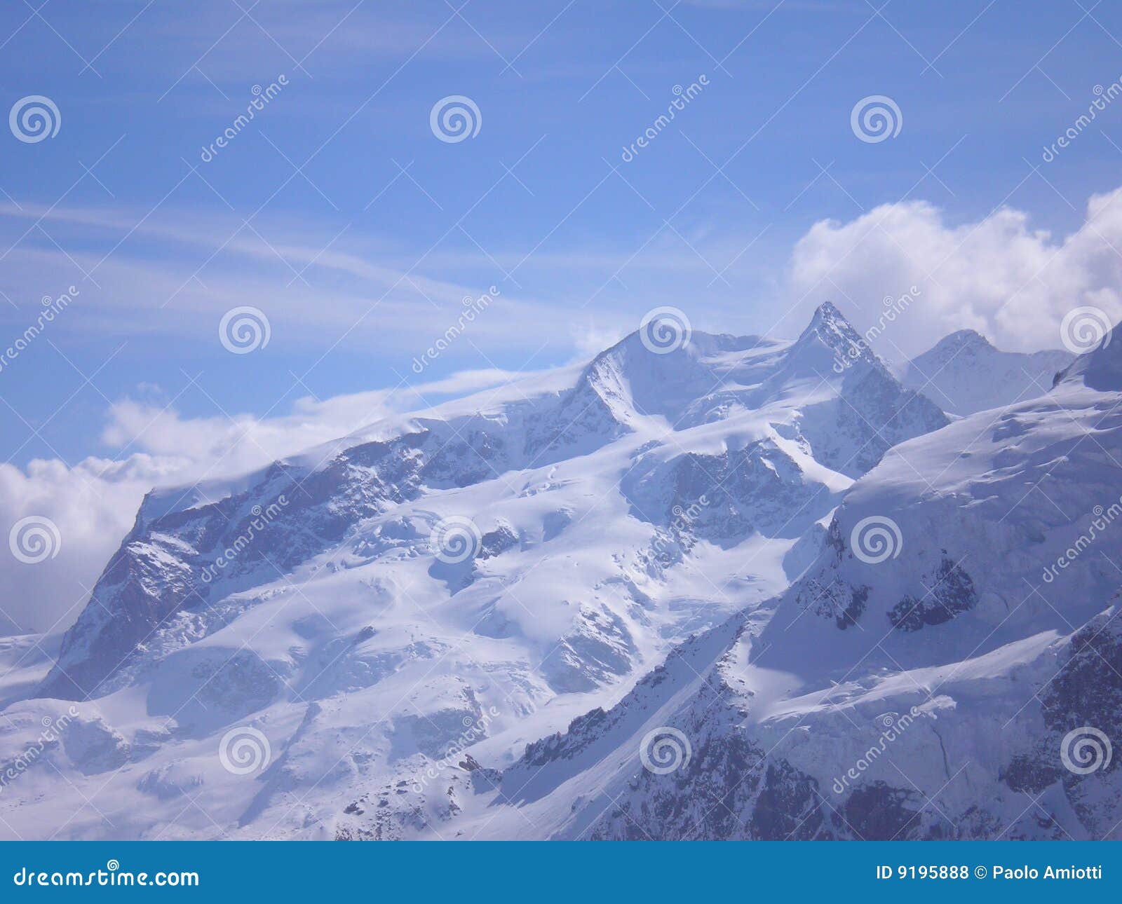 The mount rosa stock photo. Image of winter, climb, track - 9195888