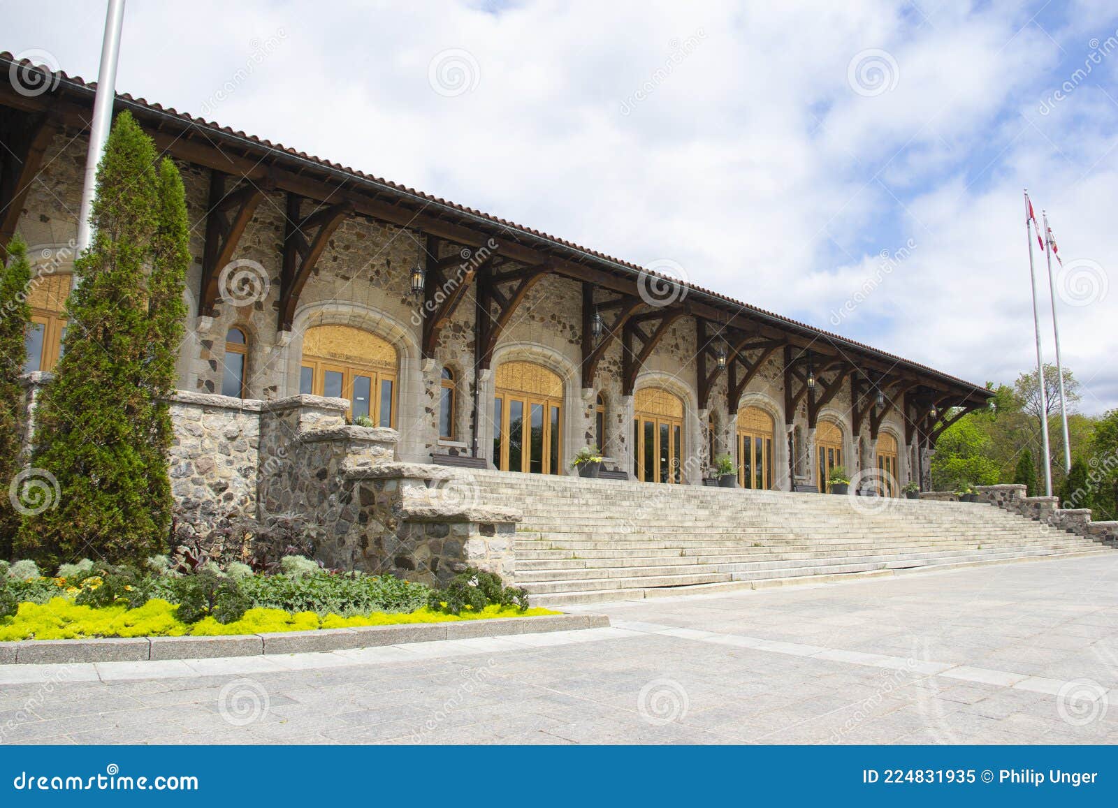 Mount Royal Observatory Chalet Stock Image - Image of historic ...