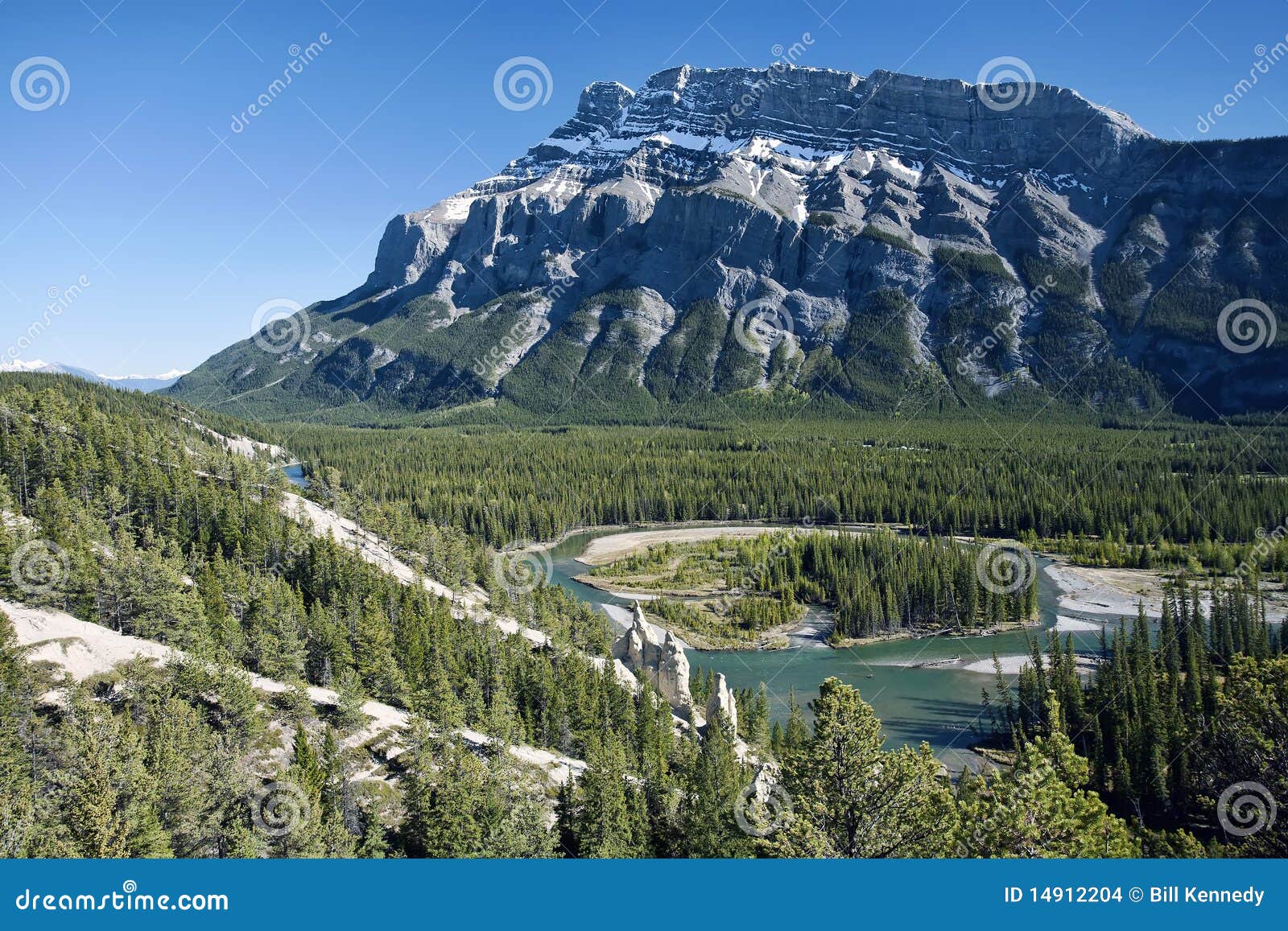 Mount Rundle stock photo. Image of mount, nature, mountain - 14912204