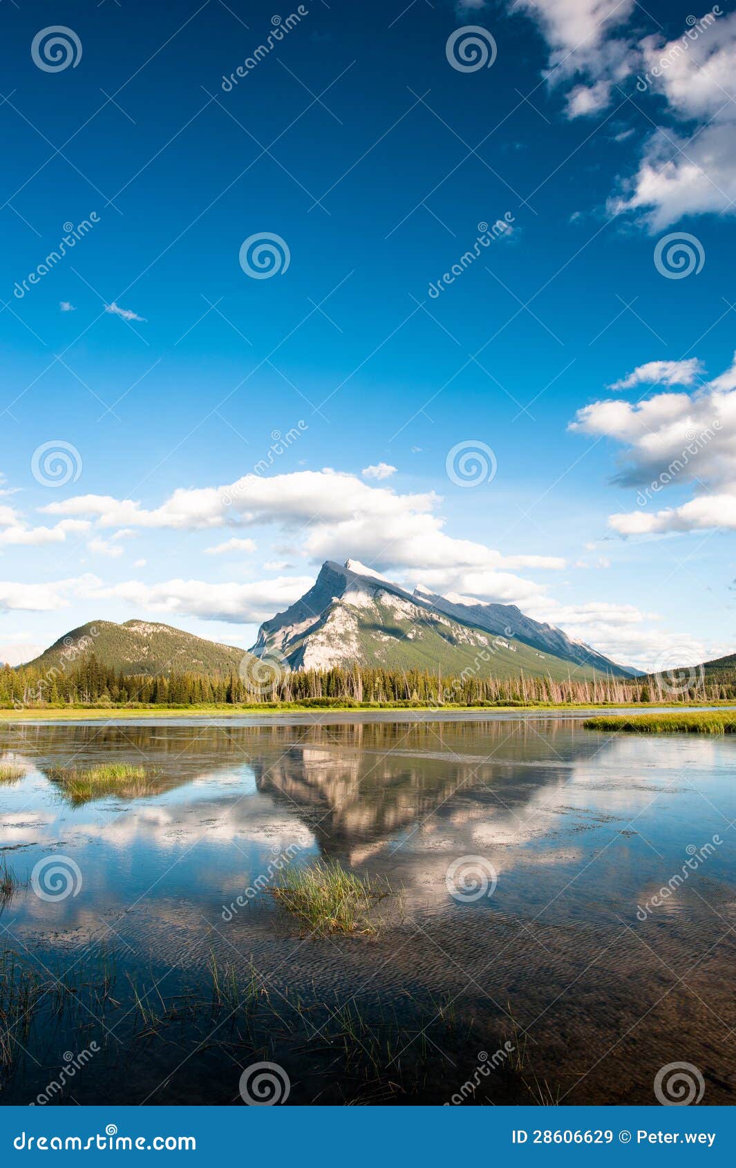 Mount Rundle stock image. Image of rundle, summer, rockies - 28606629
