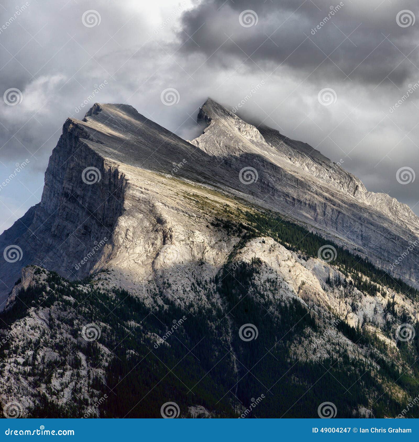 Mount Rundle stock image. Image of mount, tourism, mountain - 49004247