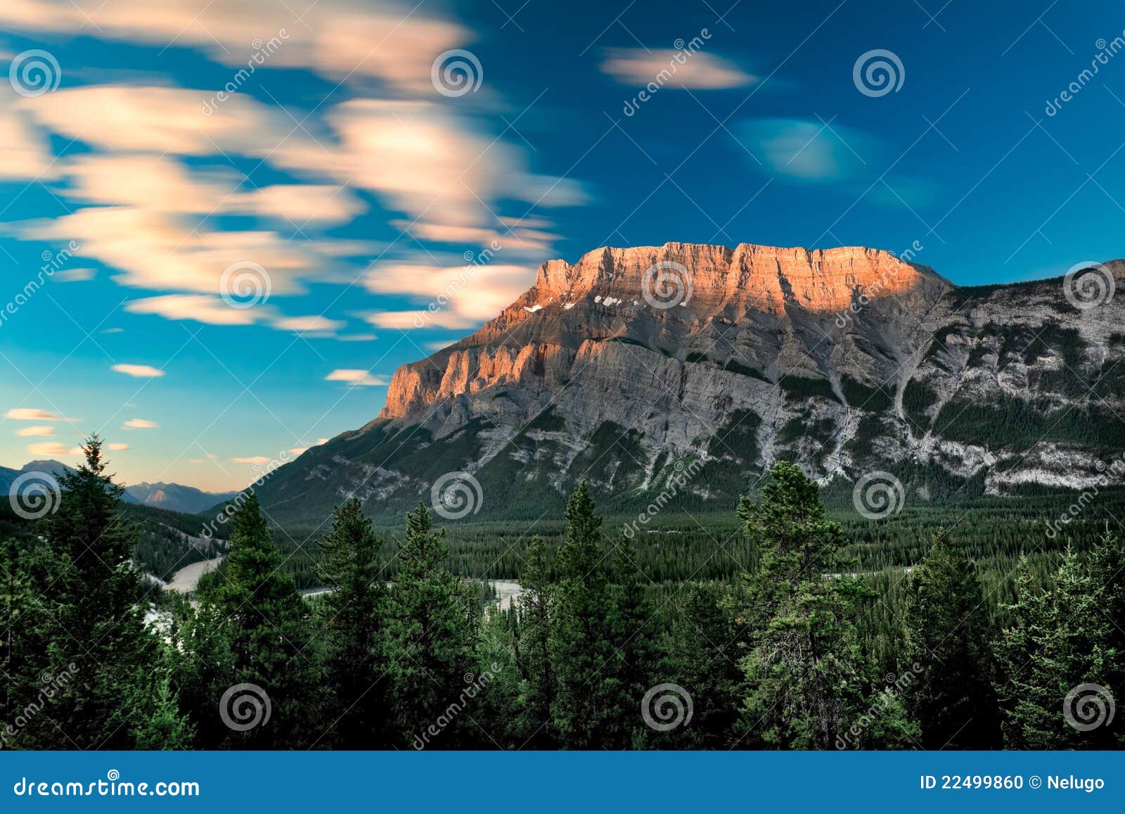 Mount Rundle sunrise stock photo. Image of enjoy, summit - 22499860