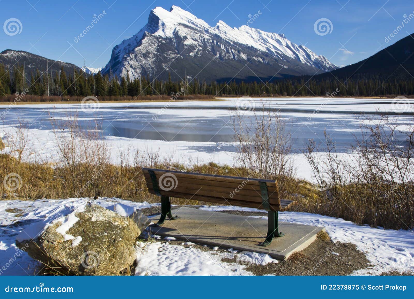 Mount Rundle View stock image. Image of forest, banff - 22378875