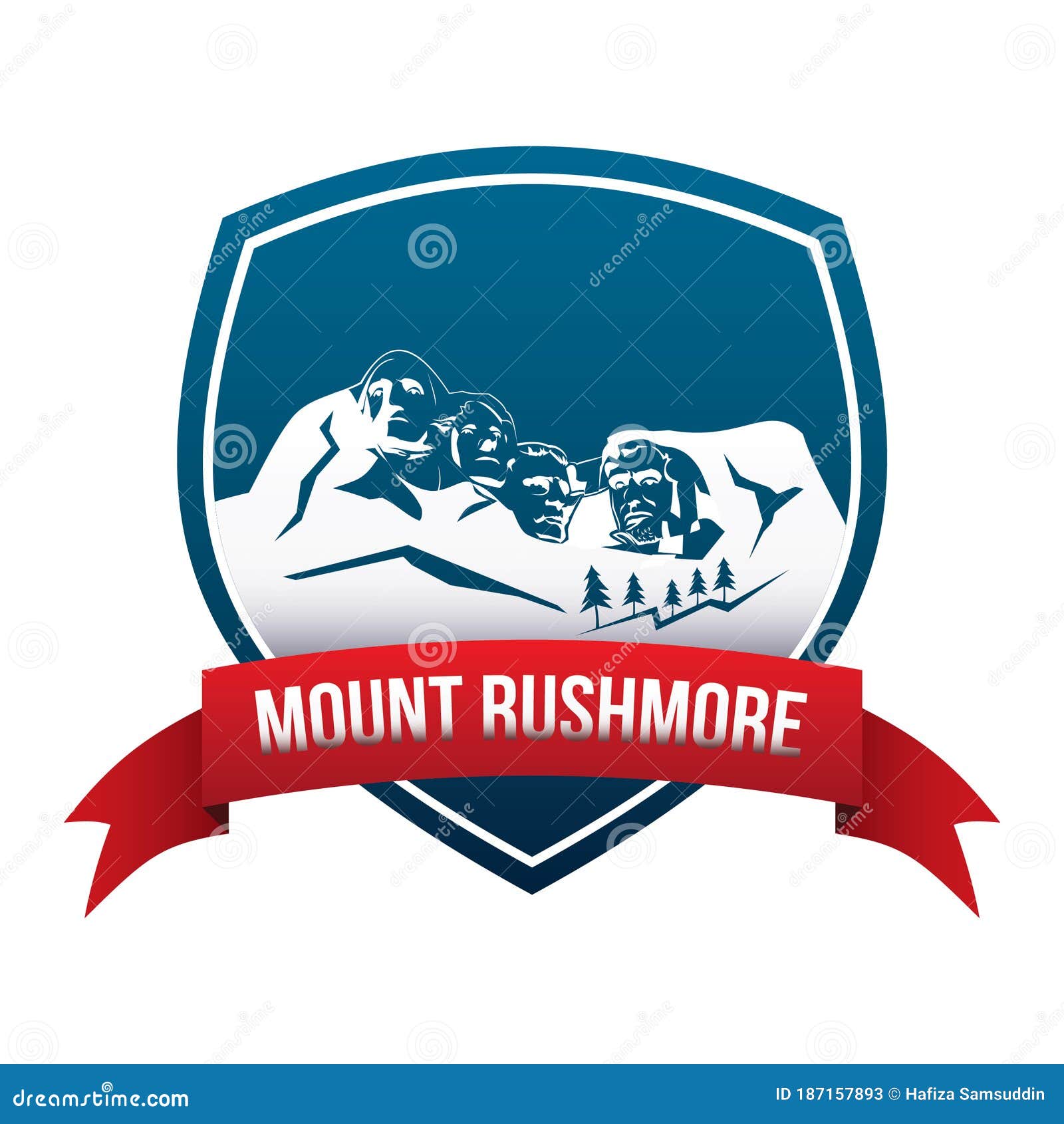 Mount Rushmore Label. Vector Illustration Decorative Design Stock ...