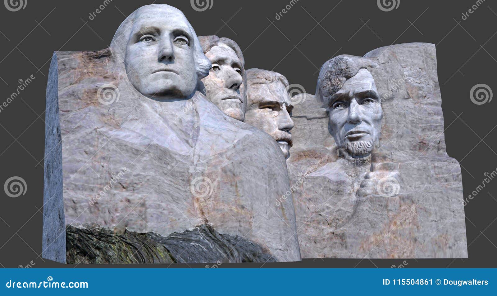 Mount Rushmore Monument 3D Render Editorial Photo - Illustration of ...