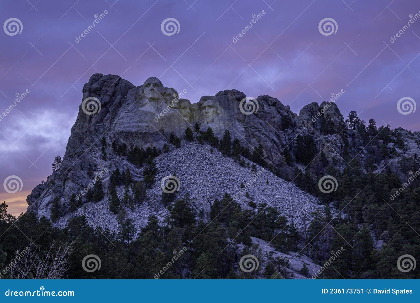 Mount Rushmore National Monument at Sunset, Fall 2021, South Dakota ...