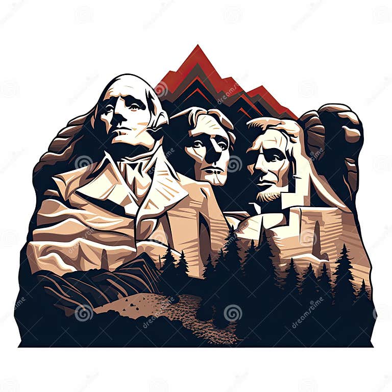 Mount Rushmore Vector Design Stock Illustration - Illustration of ...
