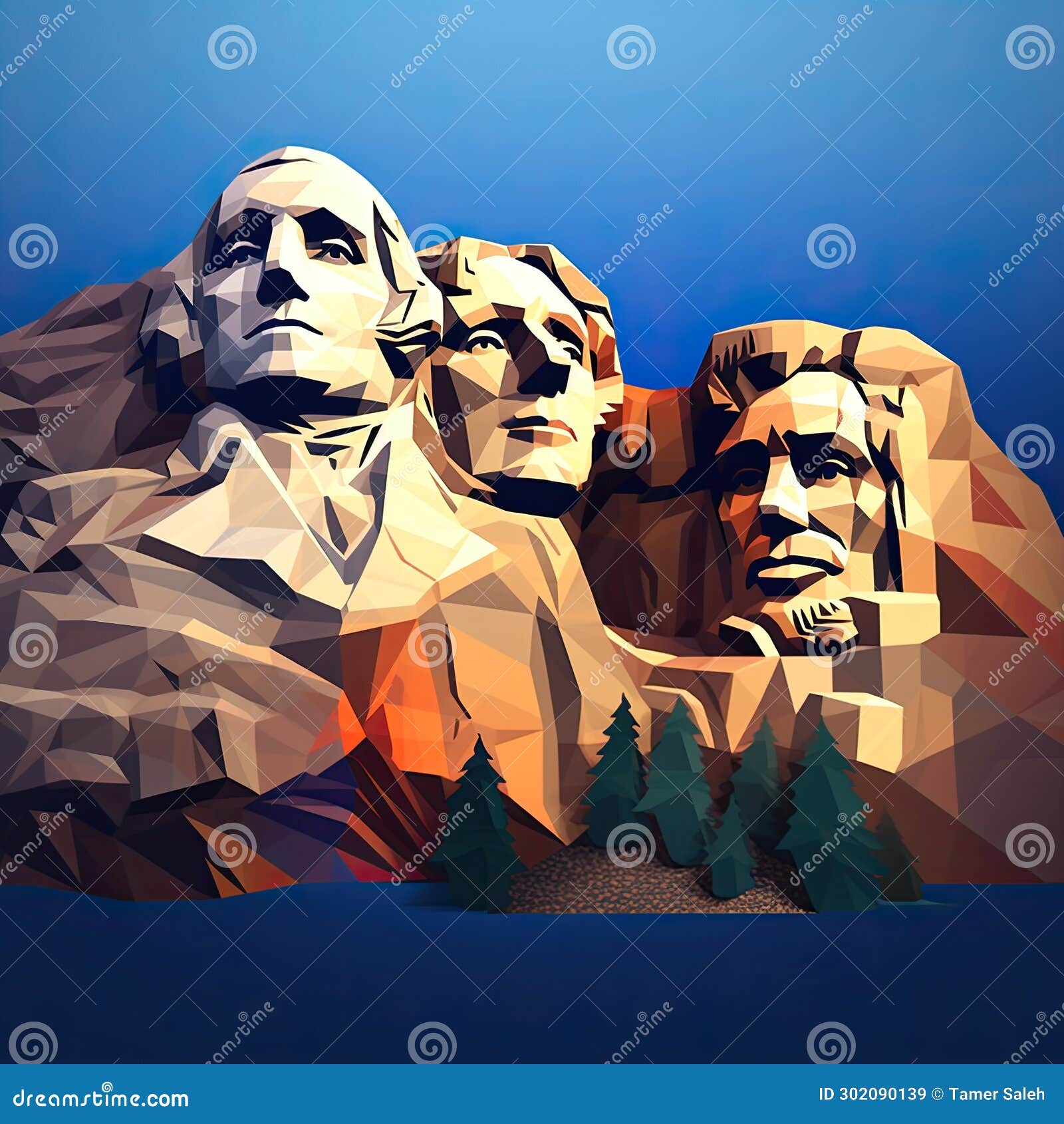 Mount Rushmore Vector Design Stock Illustration - Illustration of ...