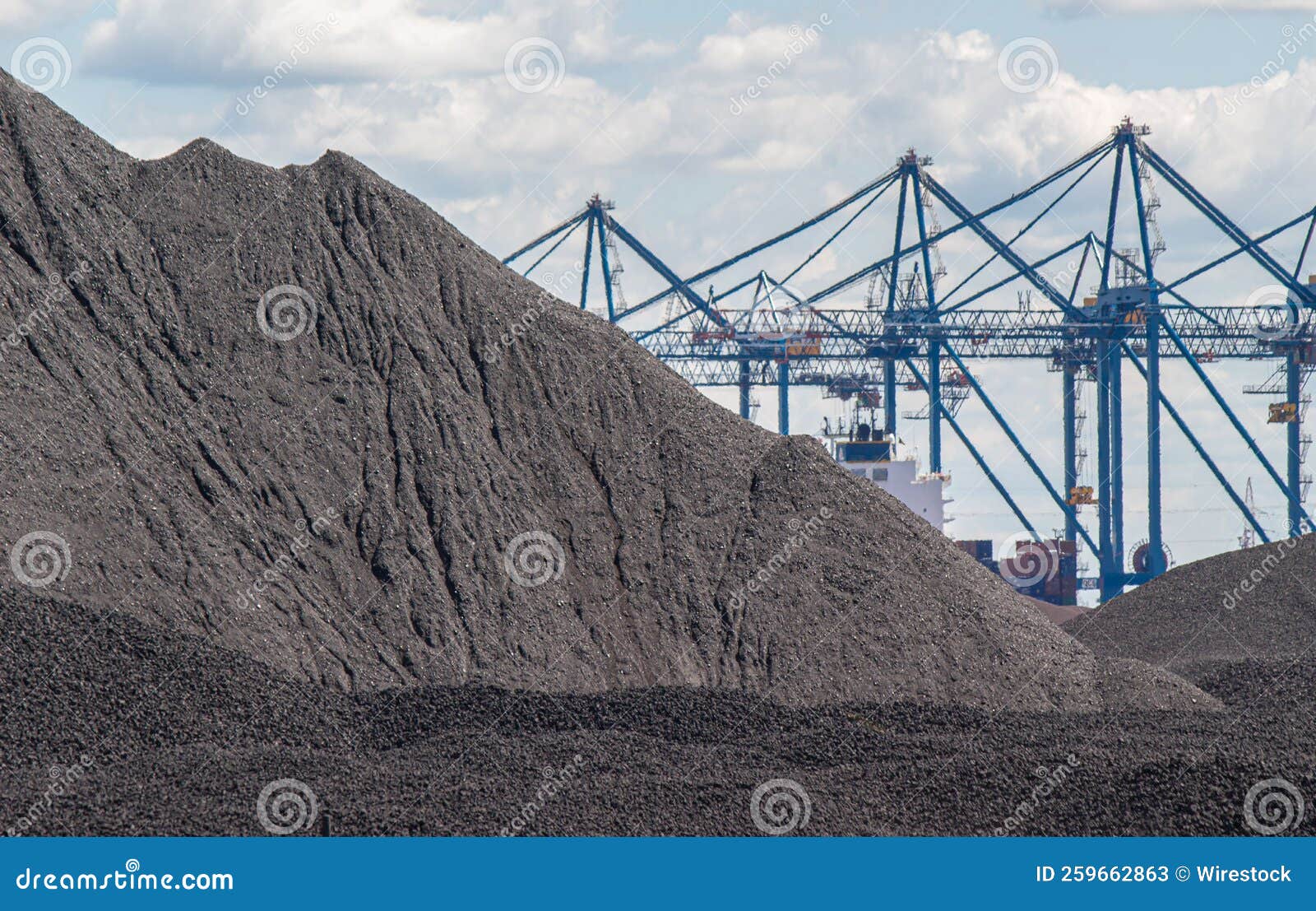 Mount of Sand with Construction Site in a Background Stock Image ...