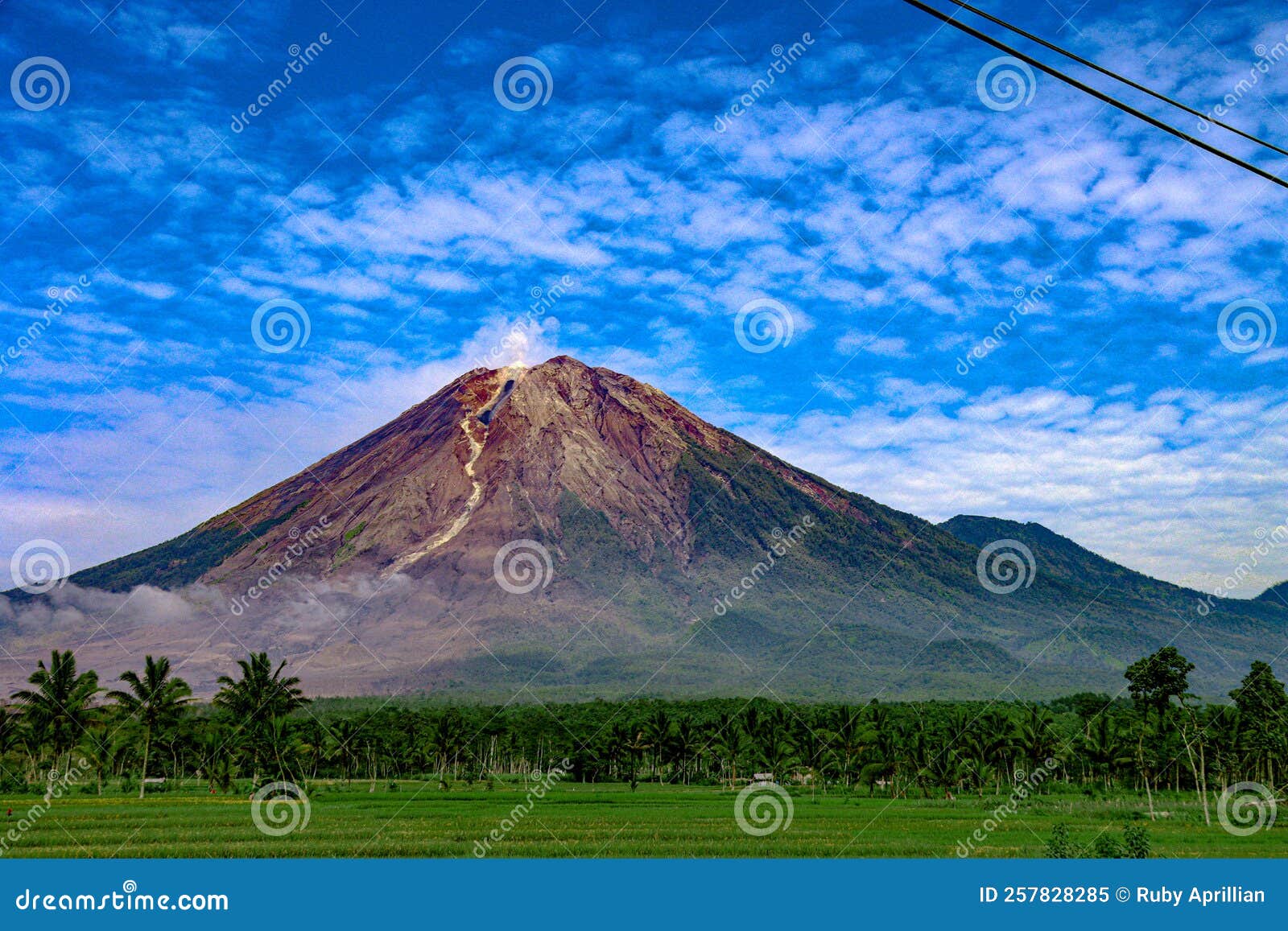 Mount Semeru or a Conical Volcano in East Java, Indonesia. Mount Semeru ...