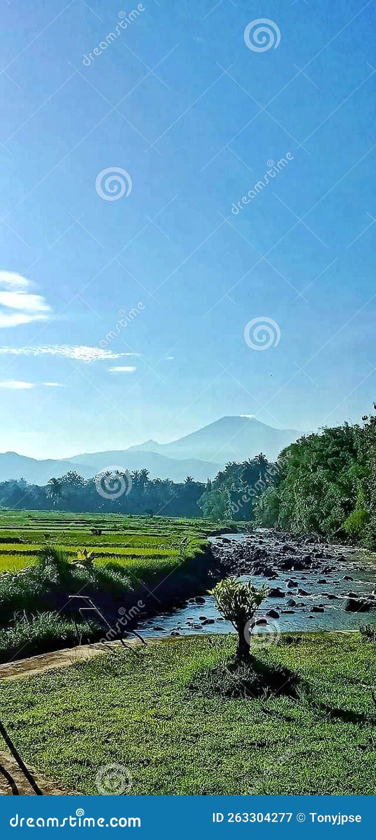Mount Slamet One of the Highest Mountains in Java Stock Image - Image ...
