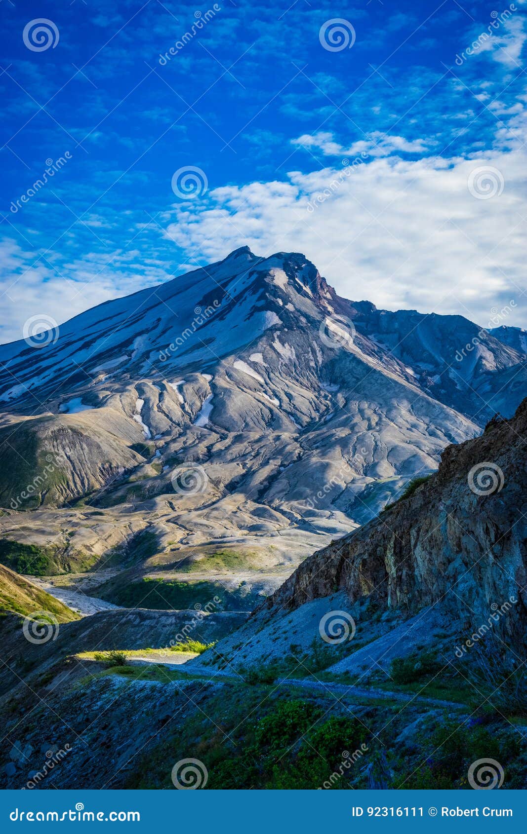 Mount St. Helens Volcano and the Blast Zone Landscape Stock Image ...