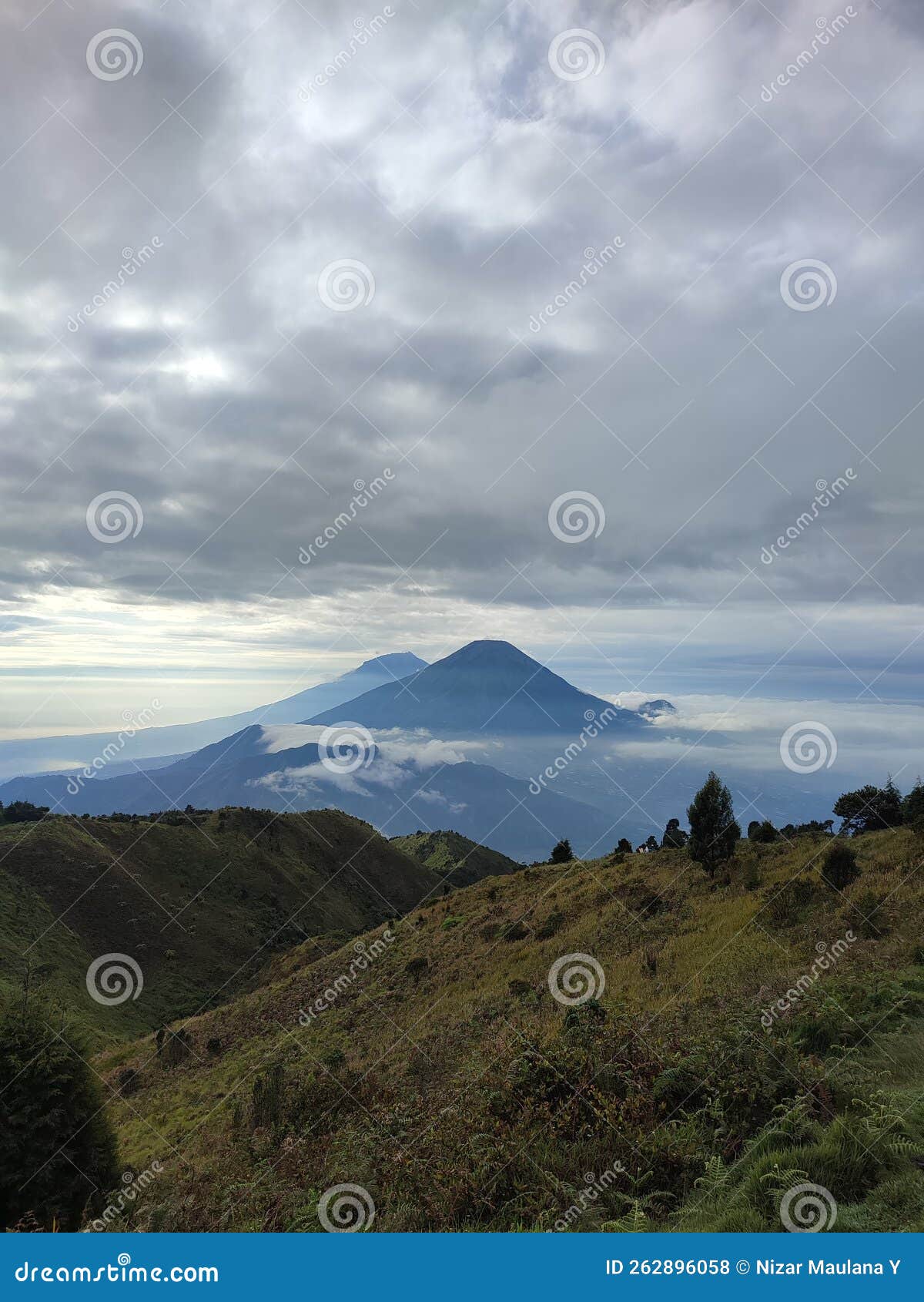 Sindoro, Prau From Sumbing Mount So Beautiful View Royalty-Free Stock ...