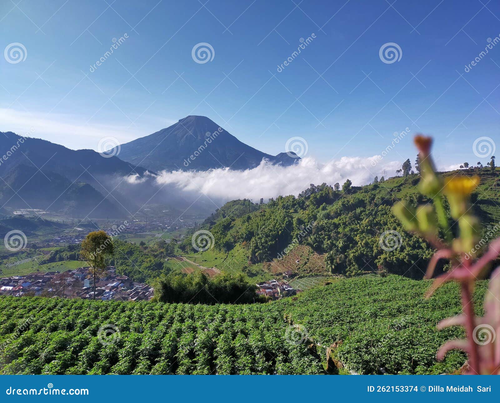 Mount Sumbing, the Third Highest Mountain in Central Java Stock Photo ...