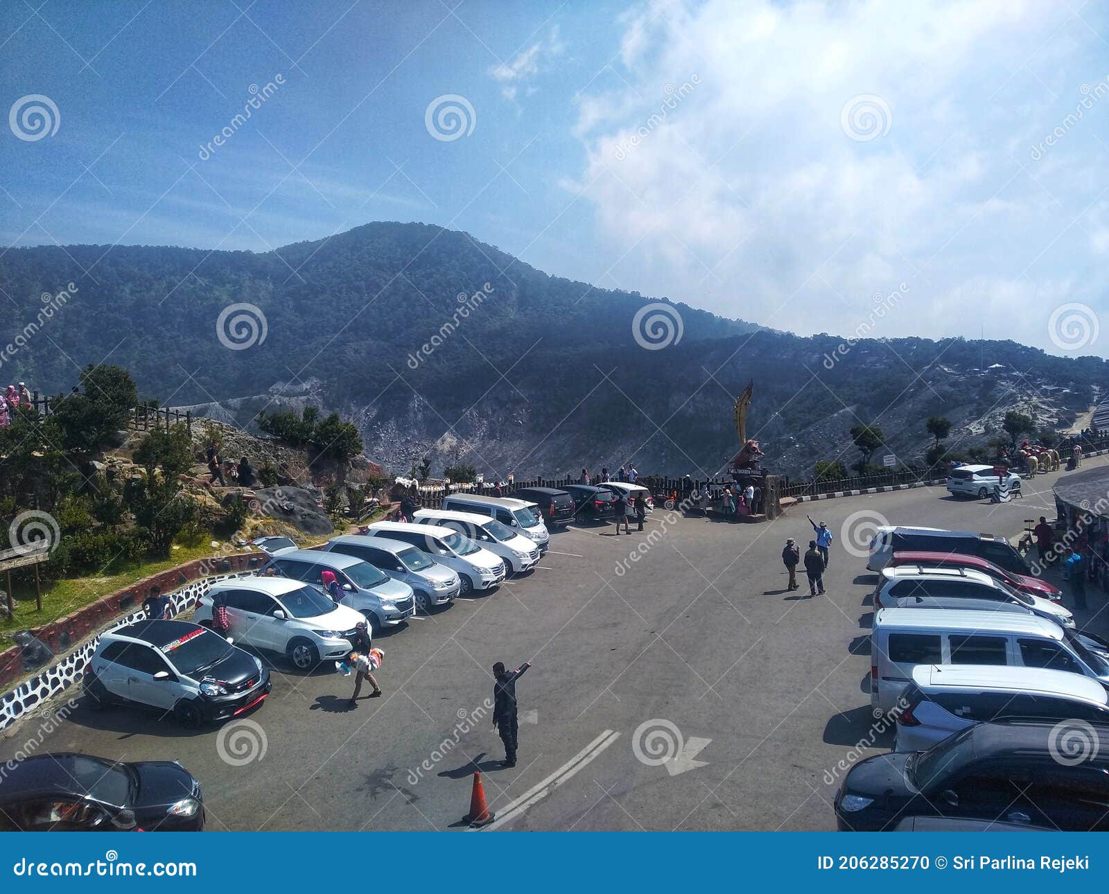 Mount Tangkuban Perahu, Bandung, Indonesia Editorial Image - Image of ...