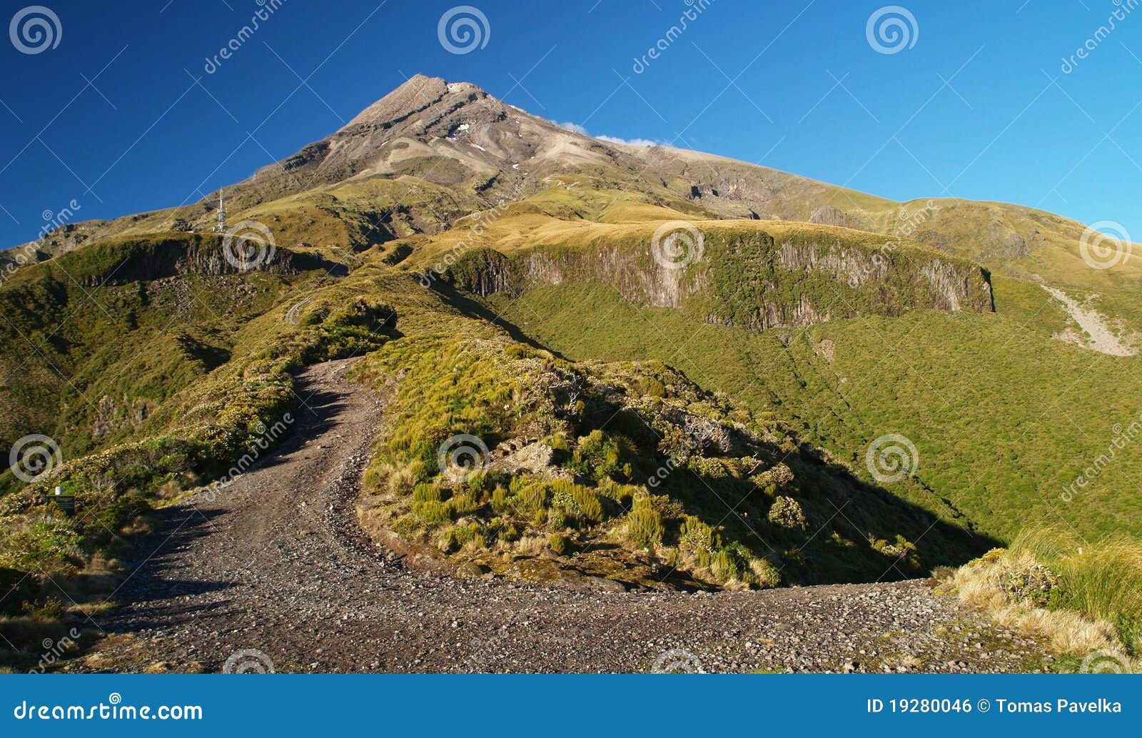 Mount Taranaki stock photo. Image of peak, egmont, grass - 19280046