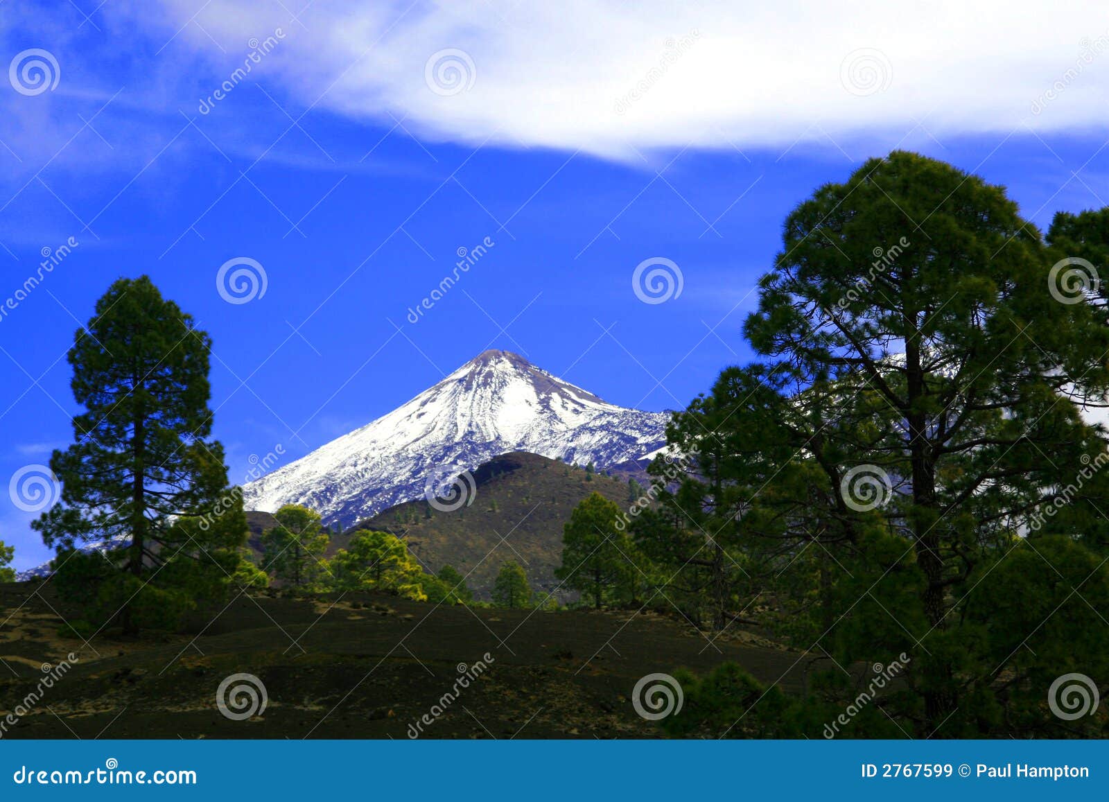 Mount Teide in Tenerife stock image. Image of covered - 2767599