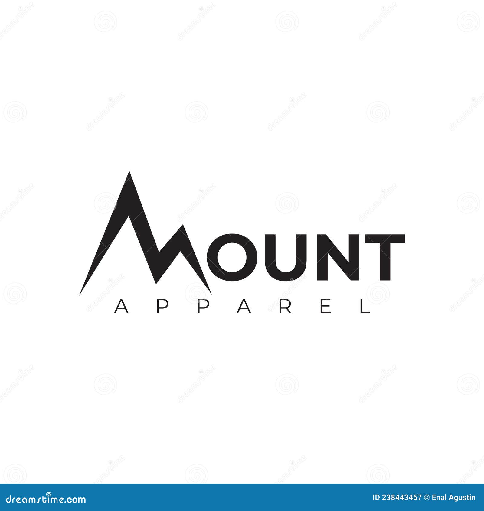 Mount Text M Letter Logo Design Stock Vector - Illustration of fashion ...
