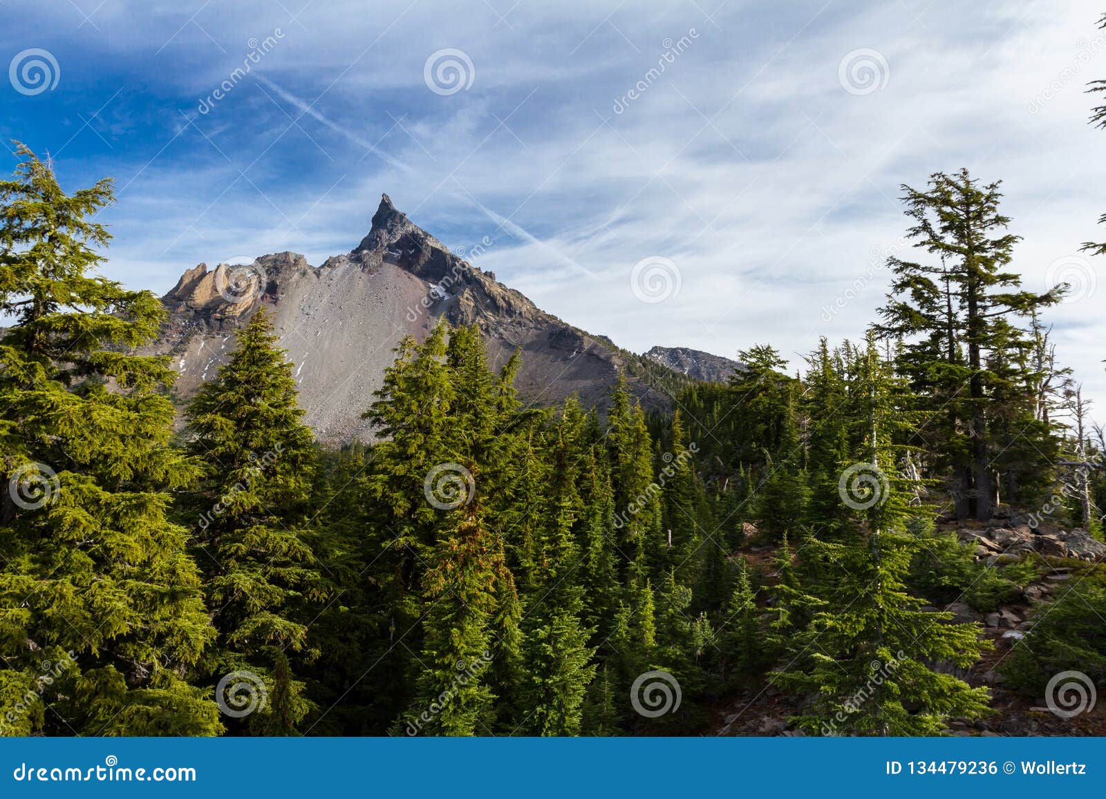 Mount Thielsen, Oregon stock photo. Image of climb, elevation - 134479236
