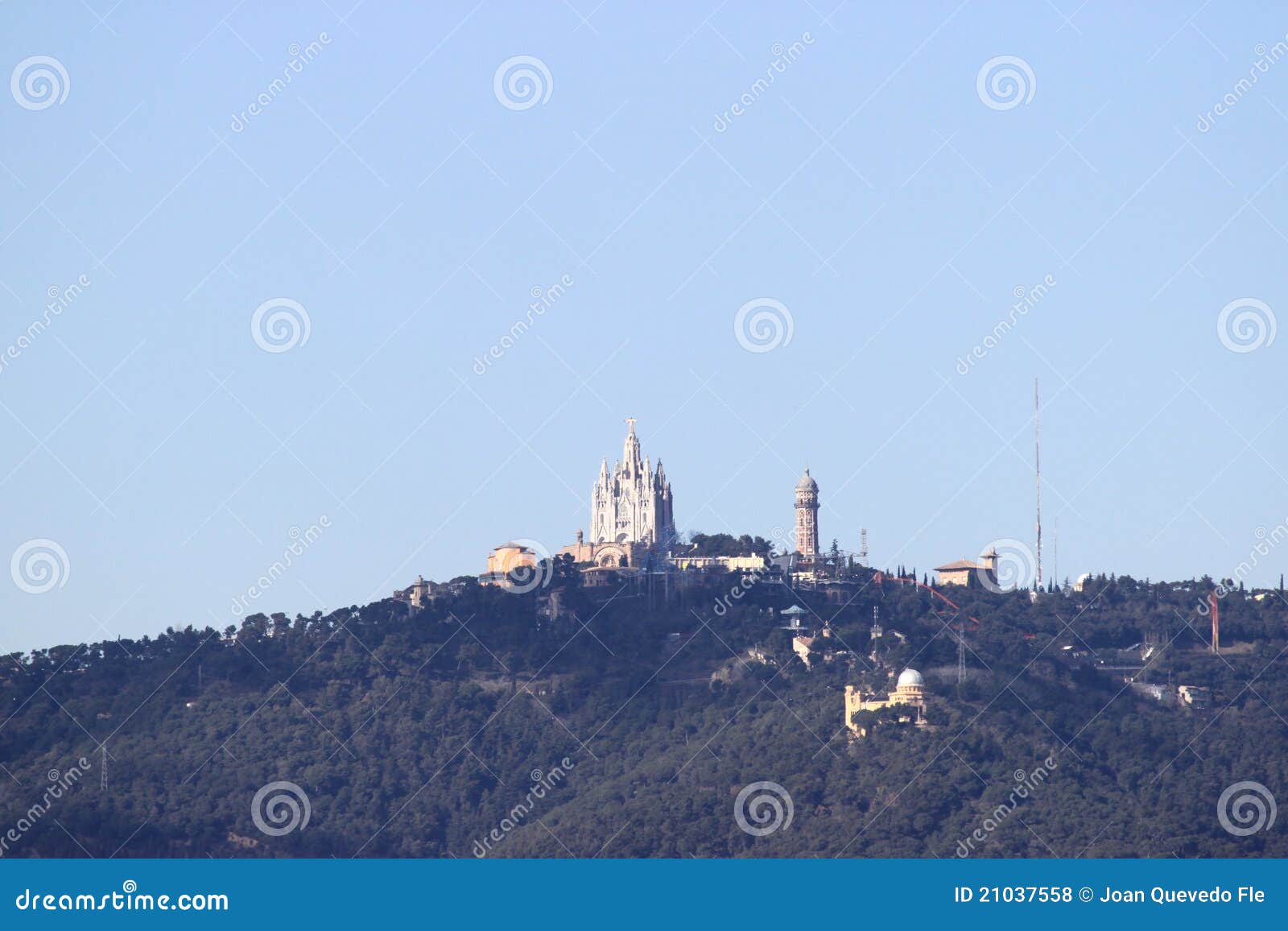 Mount Tibidabo stock photo. Image of landmark, trees - 21037558