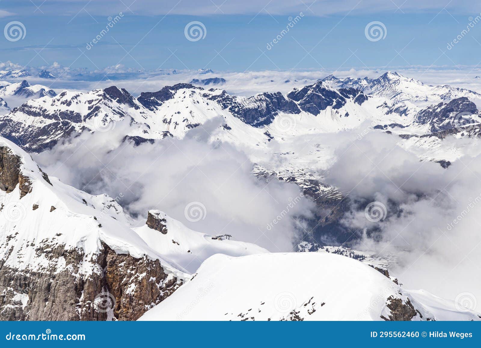 Mount Titlis in Engelberg Switzerland Stock Photo - Image of slope ...