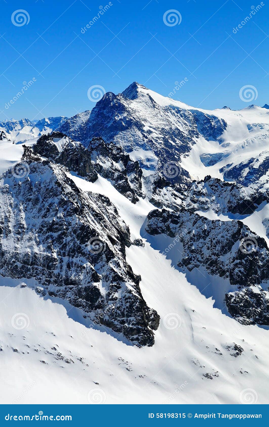 Mount Titlis stock image. Image of blue, cliff, switzerland - 58198315