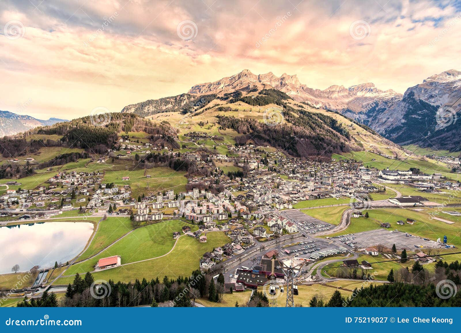 Mount Titlis View during Winter Stock Image - Image of switzerland ...