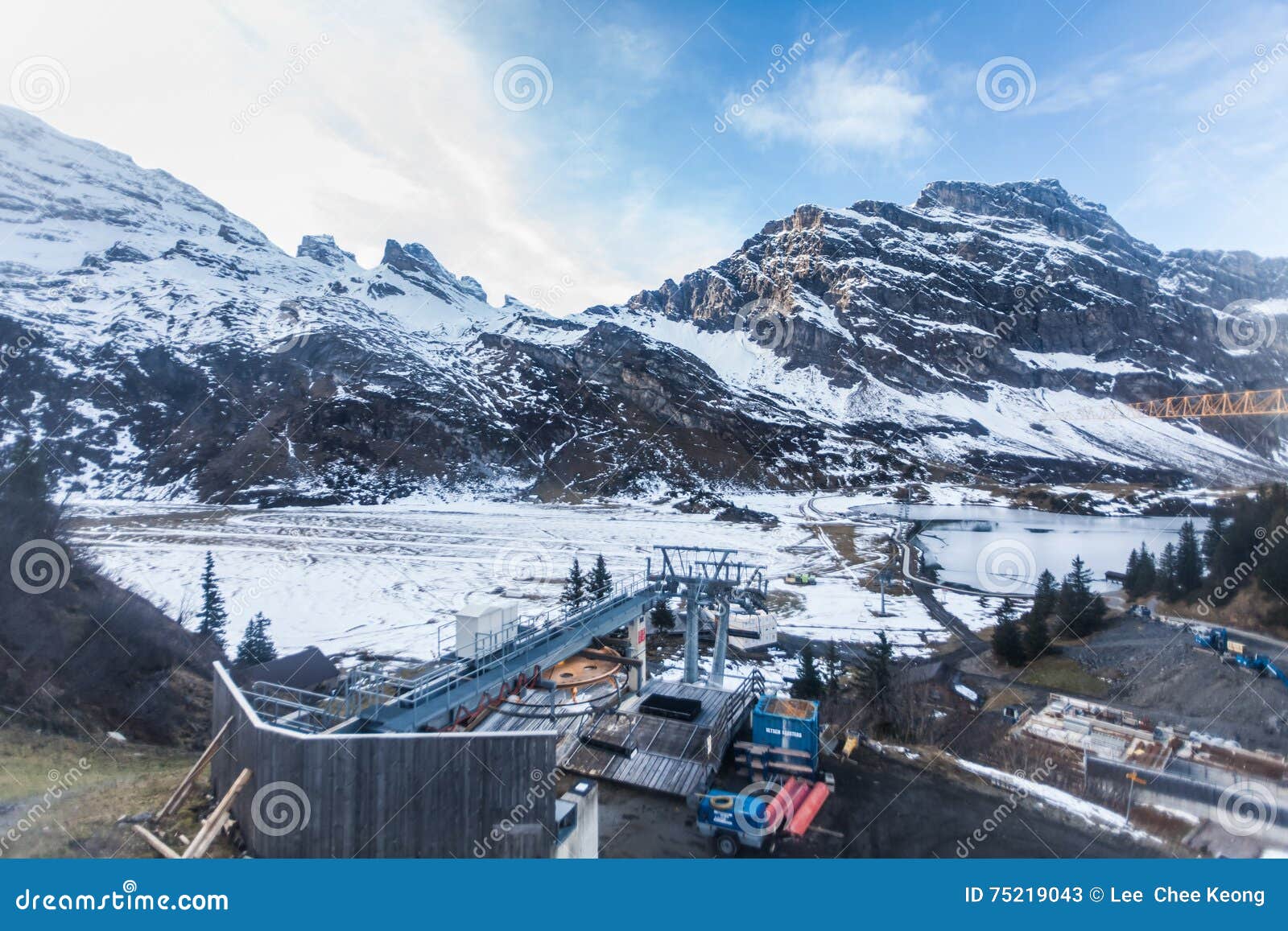 Mount Titlis View during Winter Stock Image - Image of background ...