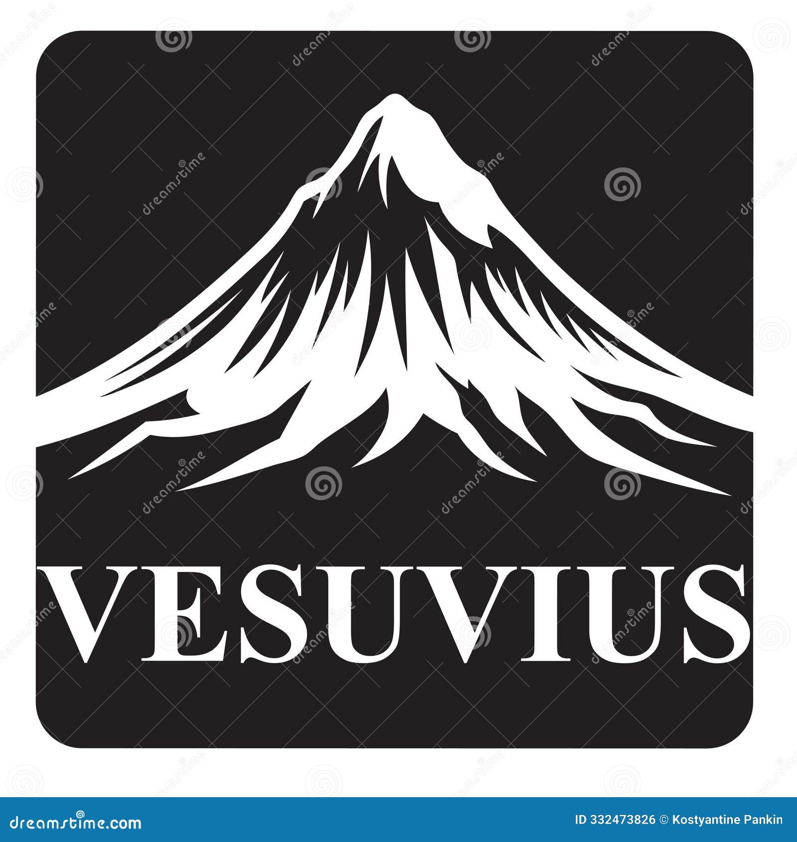Mount Vesuvius icon stock illustration. Illustration of clipart - 332473826