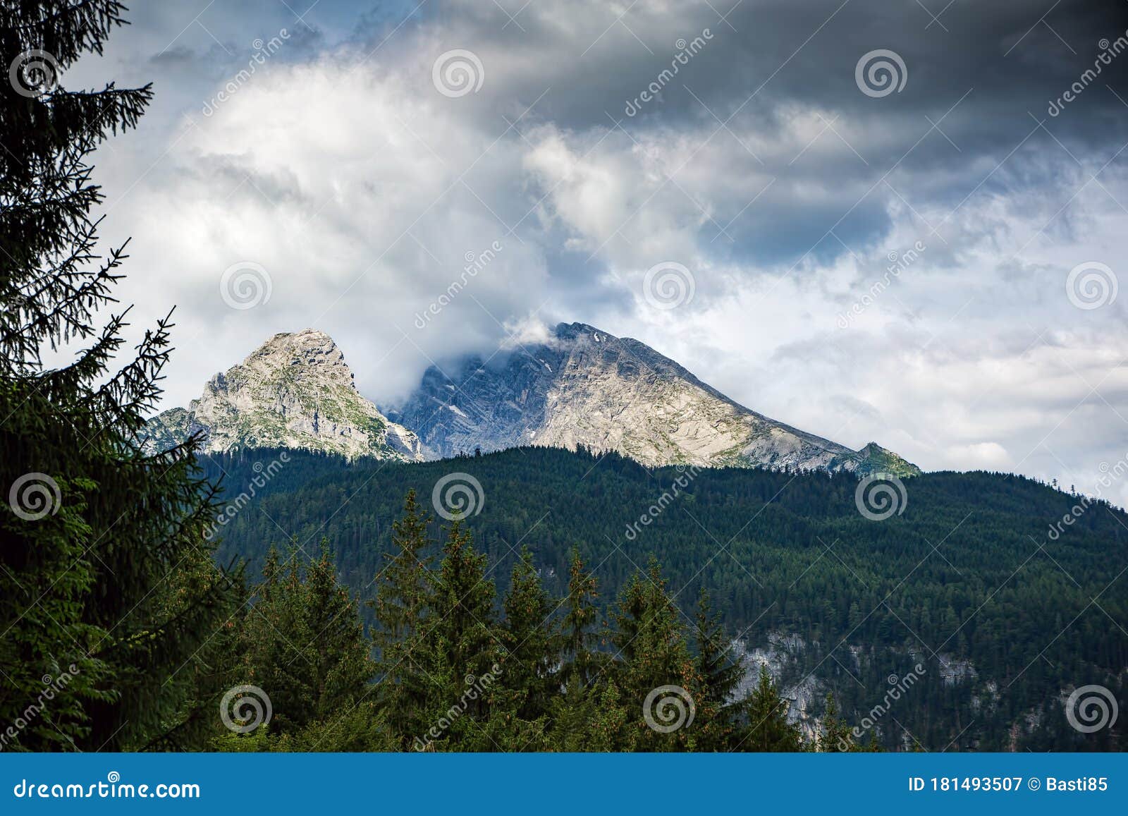 Mount Watzmann at the Berchtesgadener Land Stock Image - Image of ...