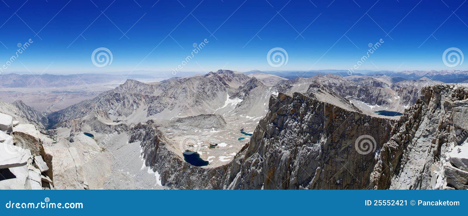 Mount Whitney Summit Panorama Stock Image - Image of porrtal, lone ...