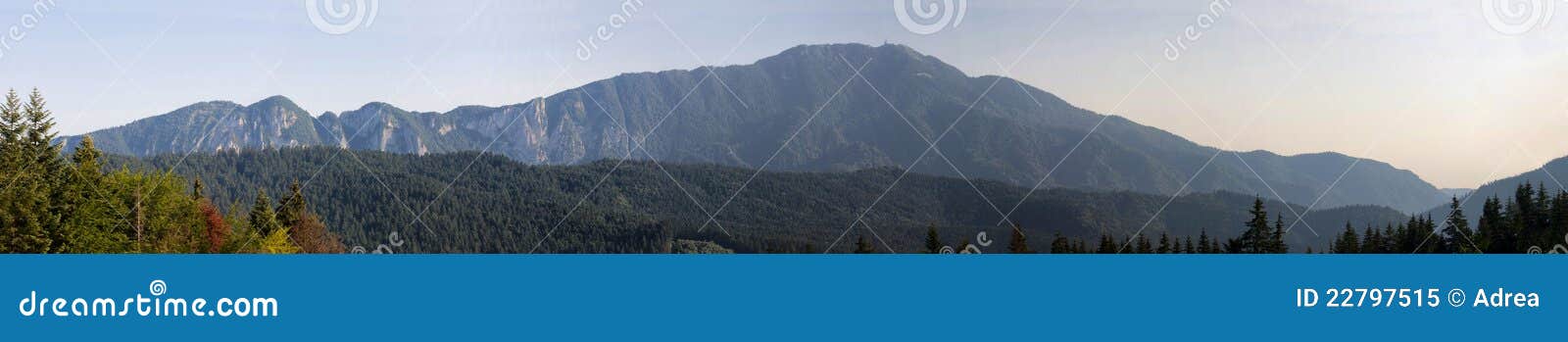 Postavaru Mountain Panorama View from Predeal City Stock Image - Image ...